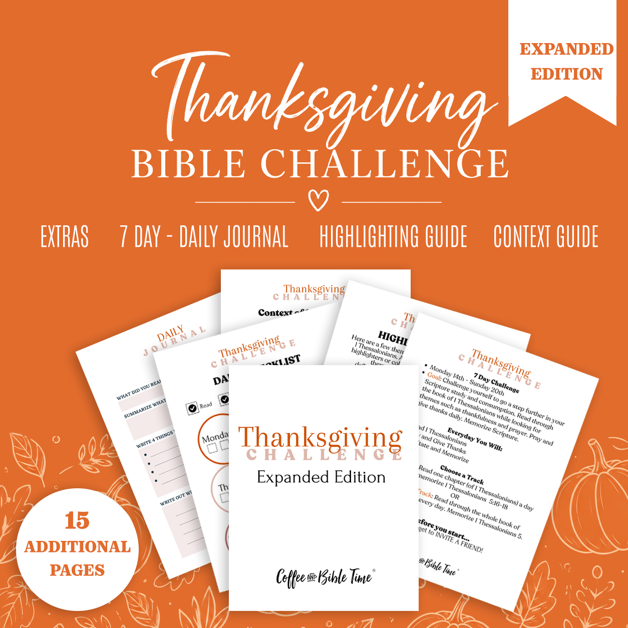 Thanksgiving Bible Challenge Expanded Edition | Gratitude Bible Study ...