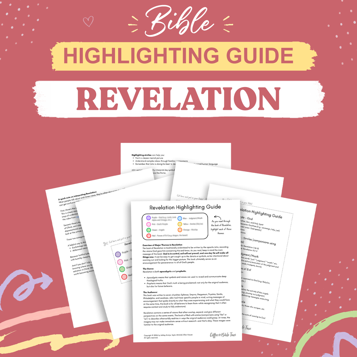 Revelation Highlighting Guide | Color-Coding Scripture Printable ...