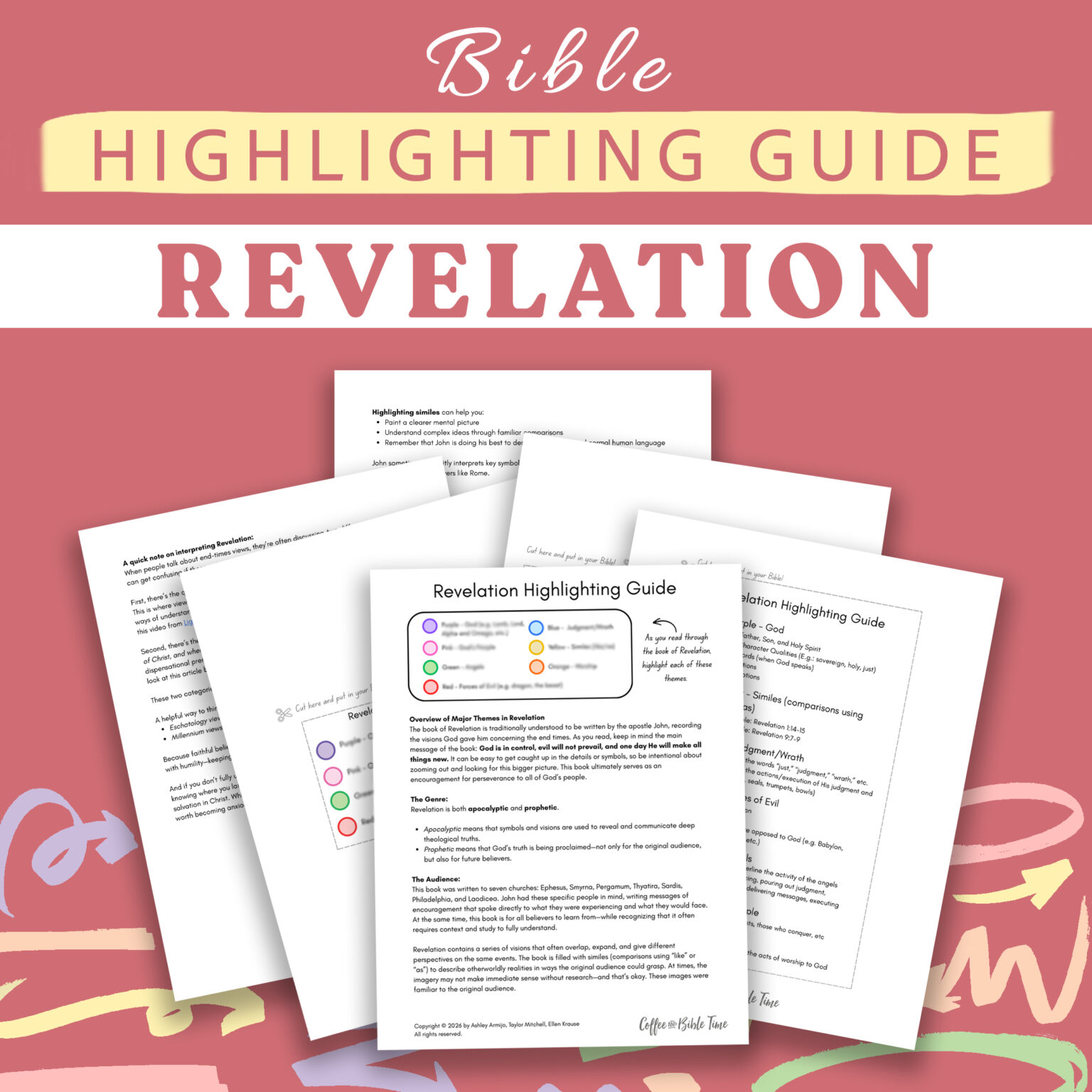 Revelation Highlighting Guide | Color-Coding Scripture Printable ...